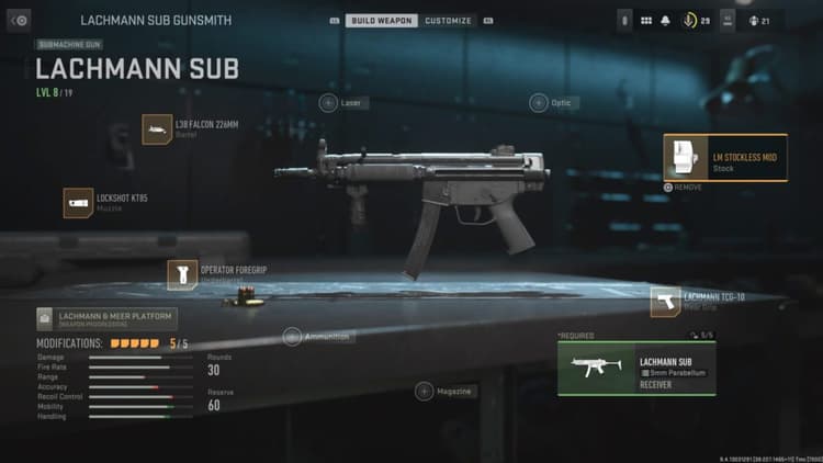 The Lachmann Sub (MP5) loadout for MW2 | esports.gg