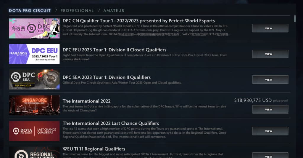 Dota 2 client reveals new TOs for 2022/2023 DPC season | esports.gg