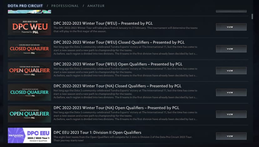 2022/2023 DPC Open Qualifiers: Schedule, results, where to watch | esports.gg