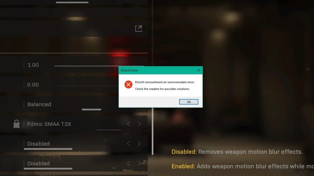 How to fix the DirectX error in MW2 | Esports.gg