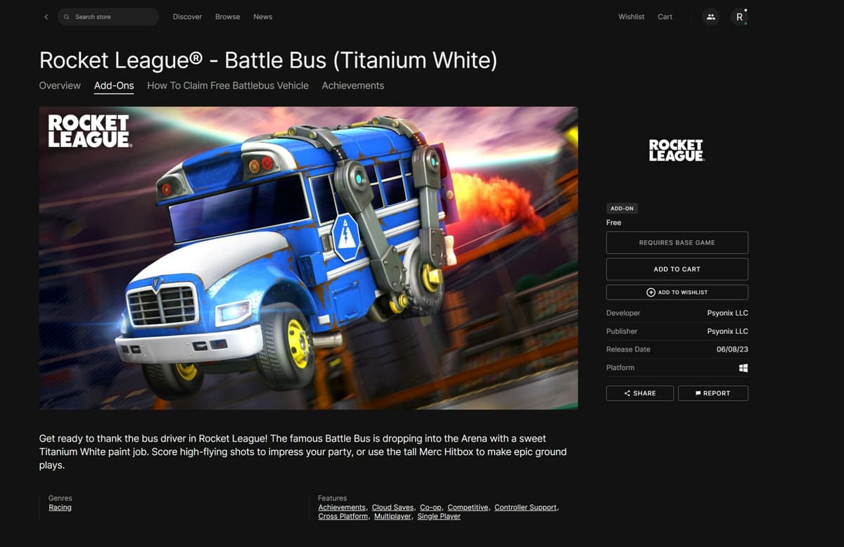 How to get Rocket League Titanium Battle Bus for free » Esports ...