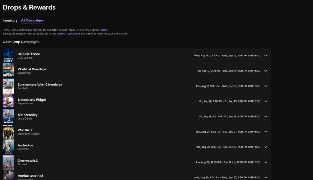 How to Check Twitch Drops Inventory » Esports | Esports.gg | esports.gg