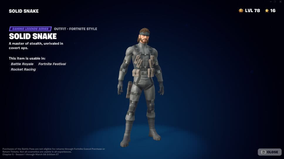 When is Solid Snake coming to Fortnite? | esports.gg