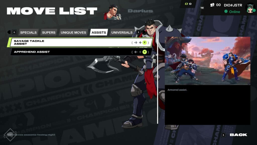 Darius 2XKO move list | esports.gg