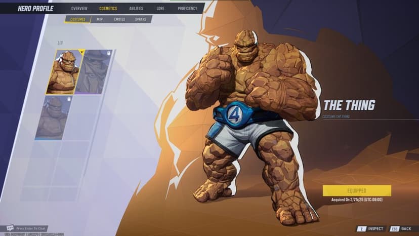 All launch skins for The Thing in Marvel Rivals | esports.gg