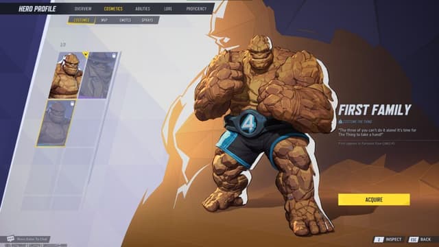 All launch skins for The Thing in Marvel Rivals | esports.gg