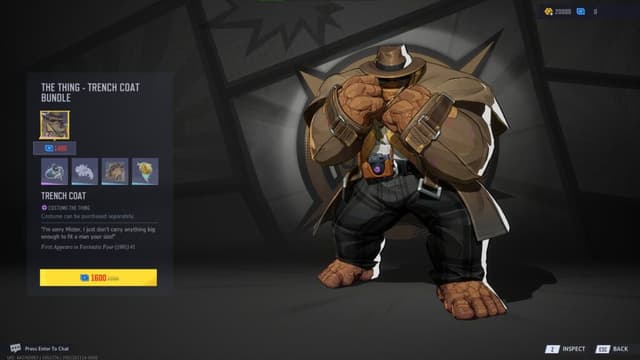 All launch skins for The Thing in Marvel Rivals | esports.gg
