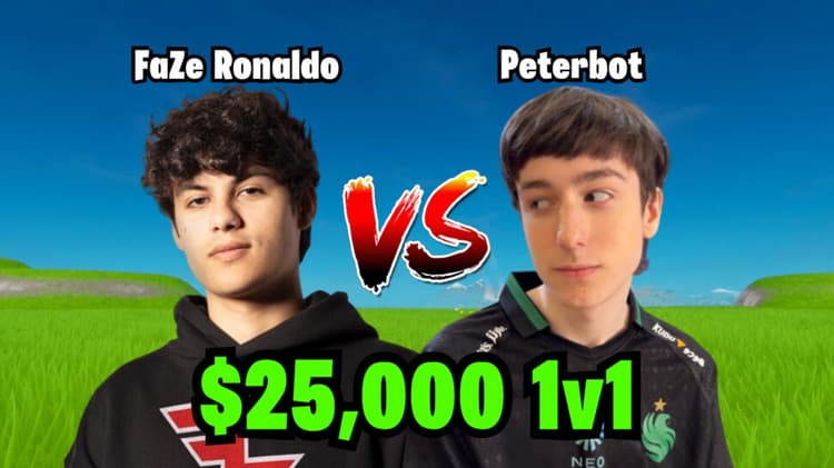 Peterbot dominates Stable Ronaldo in a $25K Fortnite 1v1 » Esports ...