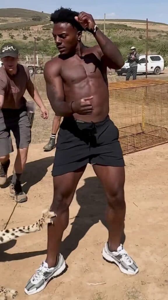 IShowSpeed races Cheetah, almost winning, then gets attacked ...