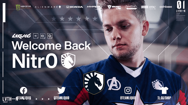 NitrO makes his return to CS: GO; Back with Team Liquid | Esports.gg