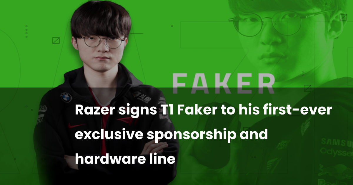 Razer signs T1 Faker to his first-ever exclusive sponsorship and ...