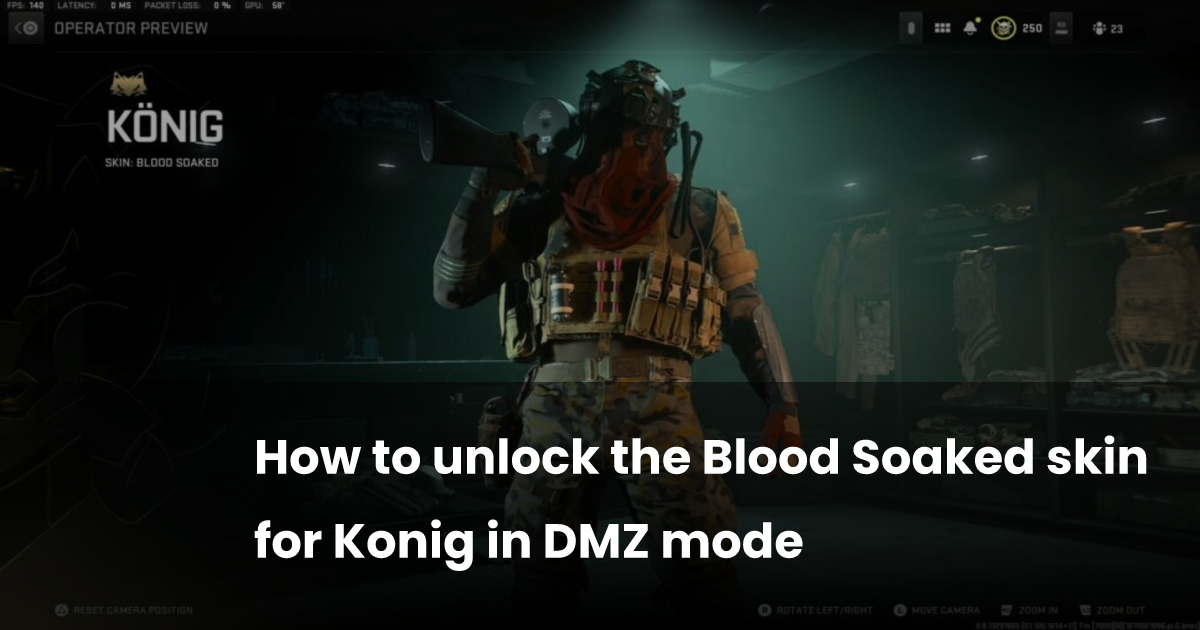 How to unlock the Blood Soaked skin for Konig in DMZ mode | esports.gg
