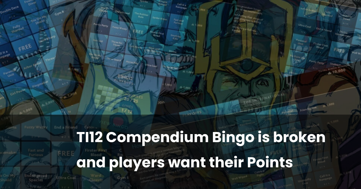 TI12 Compendium Bingo is broken and players want their Points | esports.gg