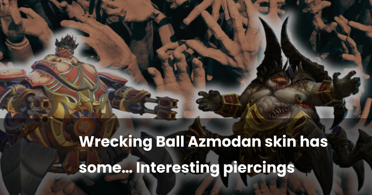 Wrecking Ball Azmodan skin has some… Interesting piercings | esports.gg