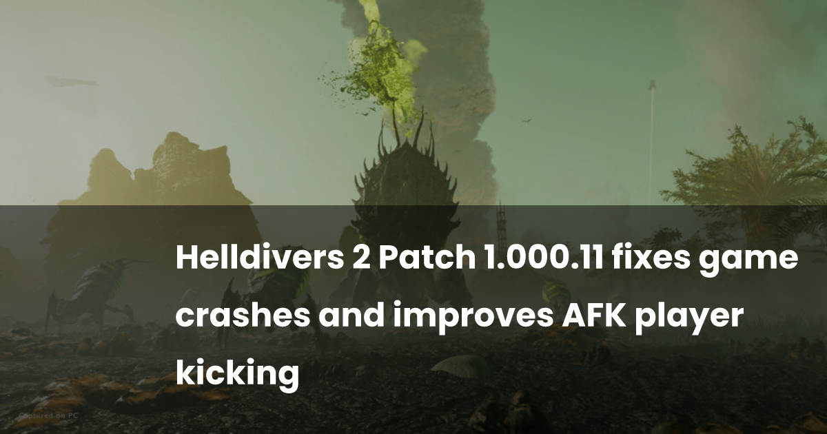 Helldivers 2 Patch 1.000.11 fixes game crashes and improves AFK player kicking | esports.gg