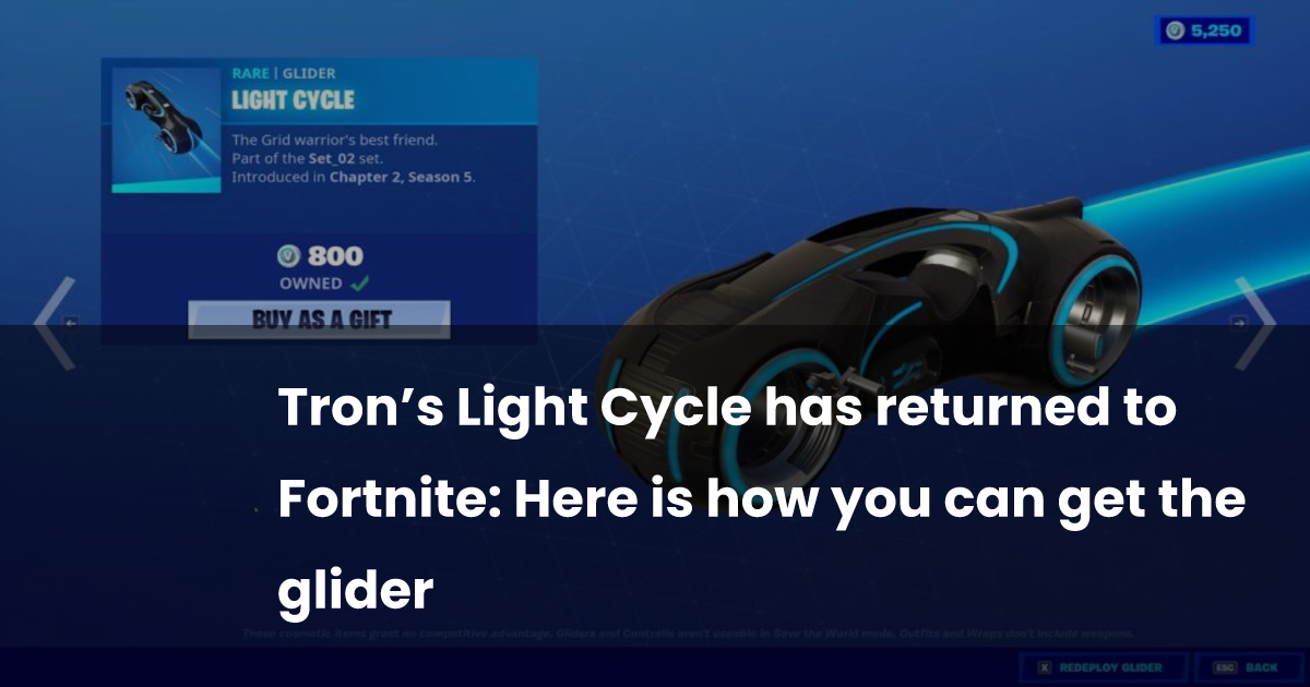 Tron’s Light Cycle has returned to Fortnite: Here is how you can get ...
