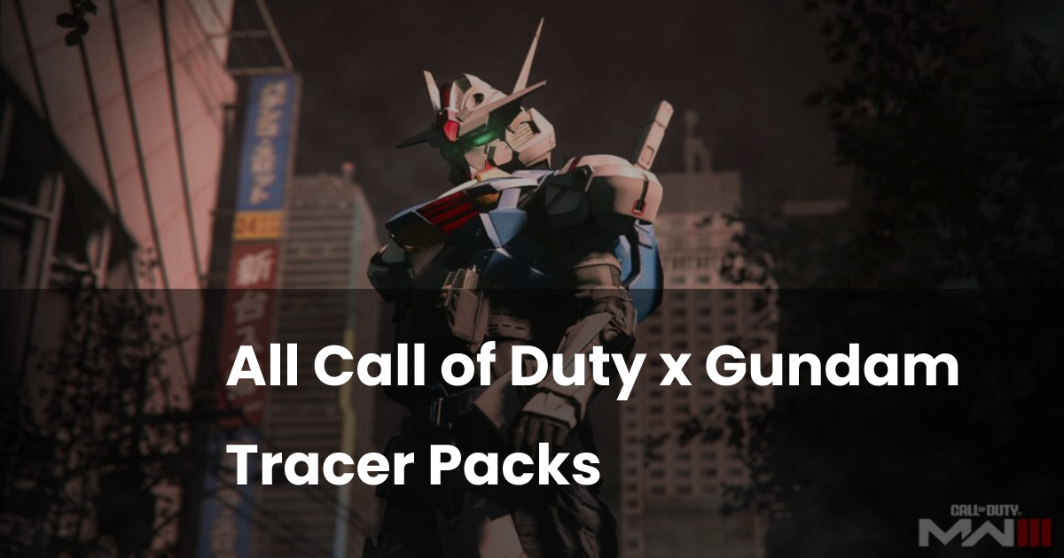 All Call of Duty x Gundam Tracer Packs | esports.gg
