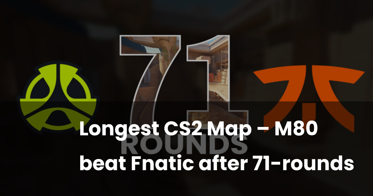 Longest CS2 Map – M80 beat Fnatic after 71-rounds | esports.gg