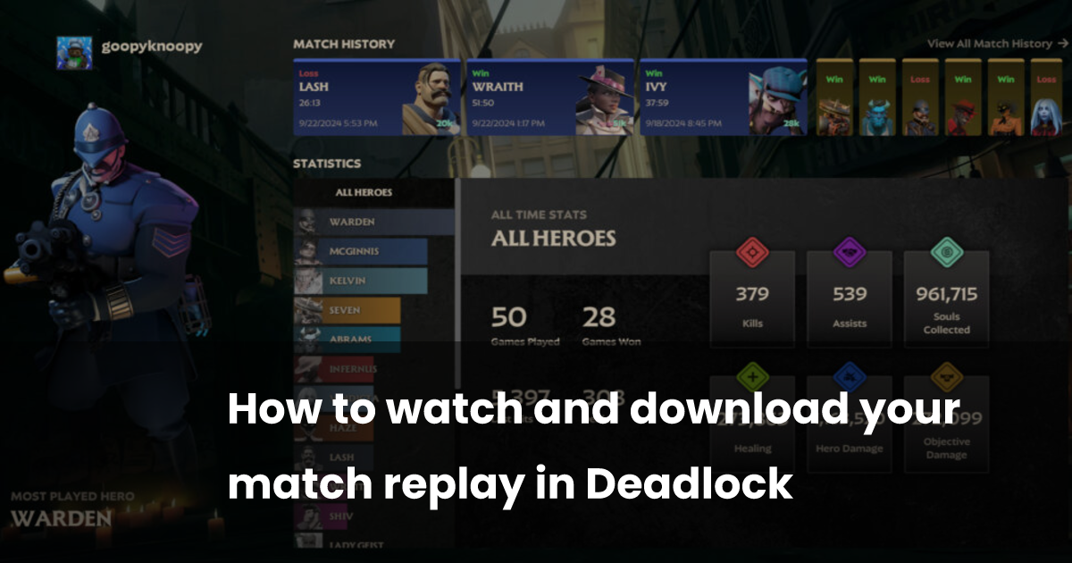 How to watch and download your match replay in Deadlock | esports.gg