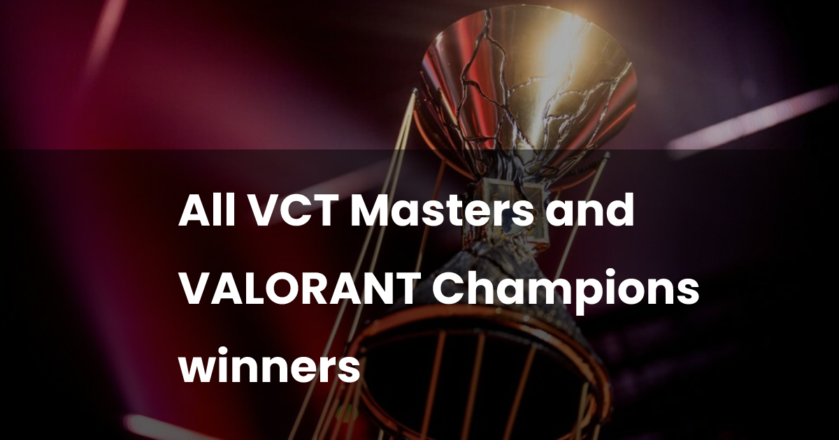 All VCT Masters and VALORANT Champions winners | esports.gg