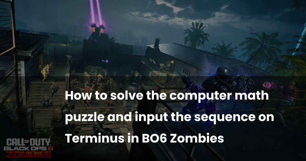 How to solve the computer math puzzle and input the sequence on ...