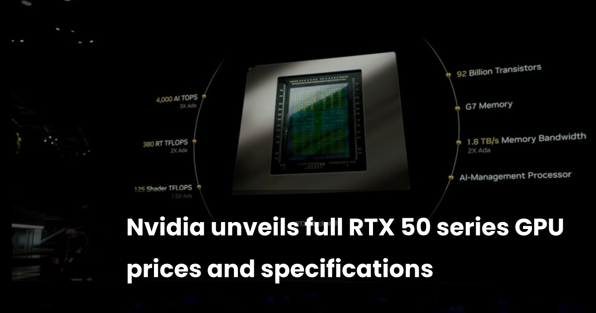 Nvidia unveils full RTX 50 series GPU prices and specifications | esports.gg