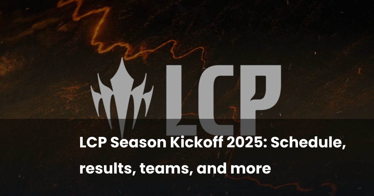 LCP Season Kickoff 2025: Schedule, results, teams, and more | esports.gg