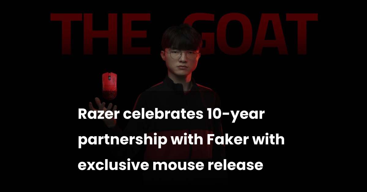 Razer celebrates 10-year partnership with Faker with exclusive mouse ...