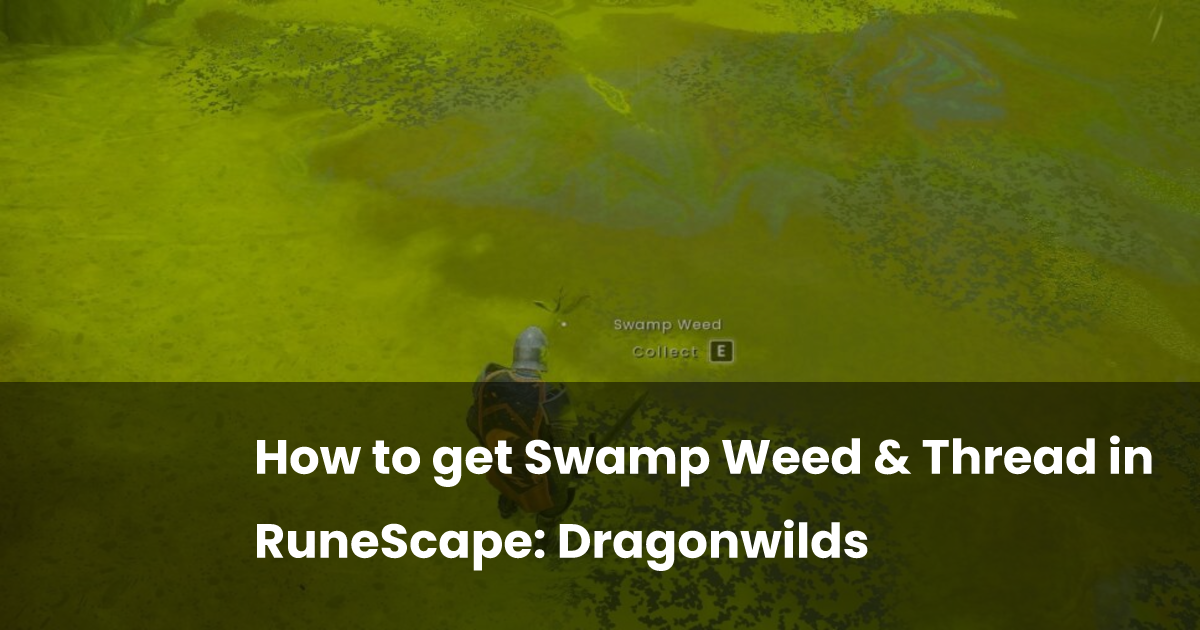 How to get Swamp Weed & Thread in RuneScape: Dragonwilds | esports.gg