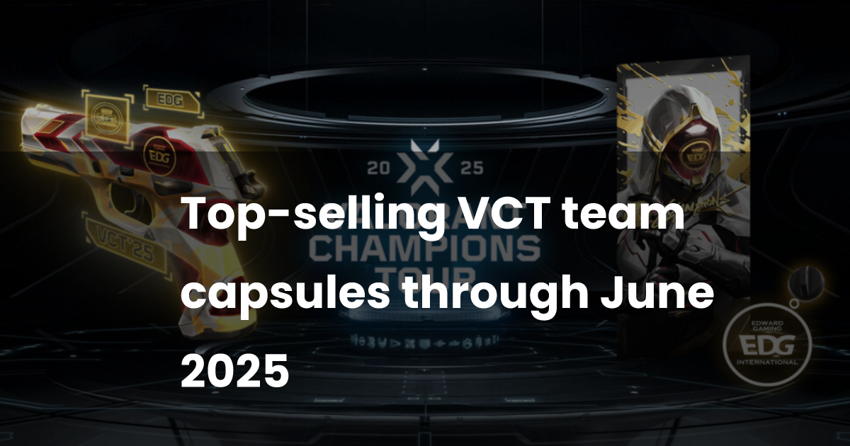 Top-selling VCT team capsules through June 2025 | esports.gg