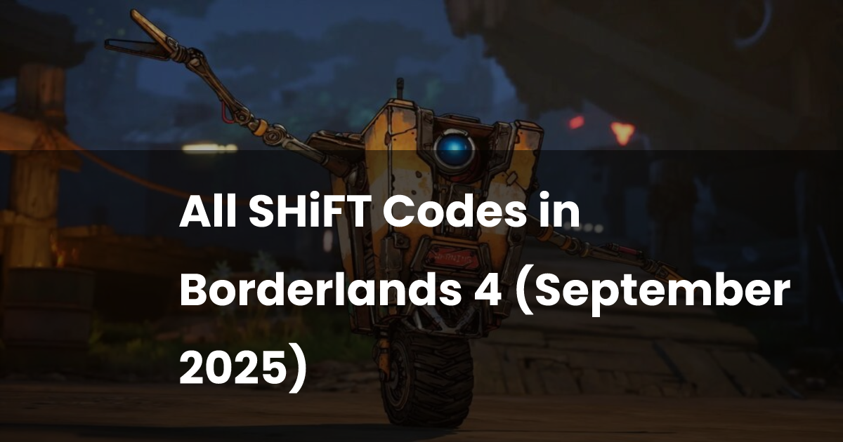 All SHiFT Codes in Borderlands 4 (September 2025) | esports.gg
