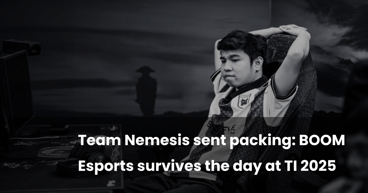 Team Nemesis sent packing: BOOM Esports survives the day at TI 2025 ...