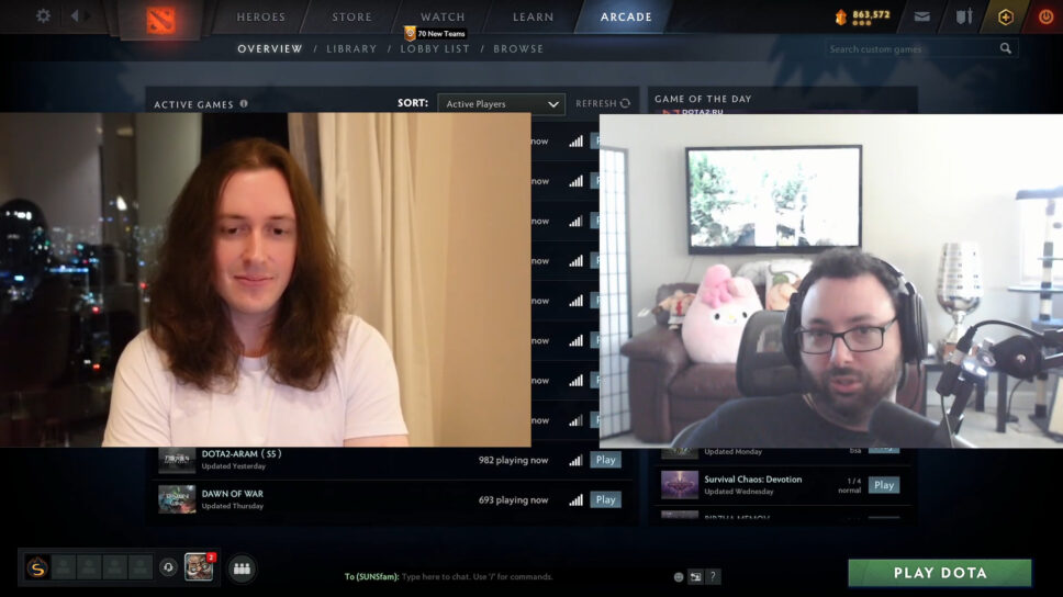 SUNSfan reveals way to save Dota 2 Arcade: “The only thing that could fix it is the community ...