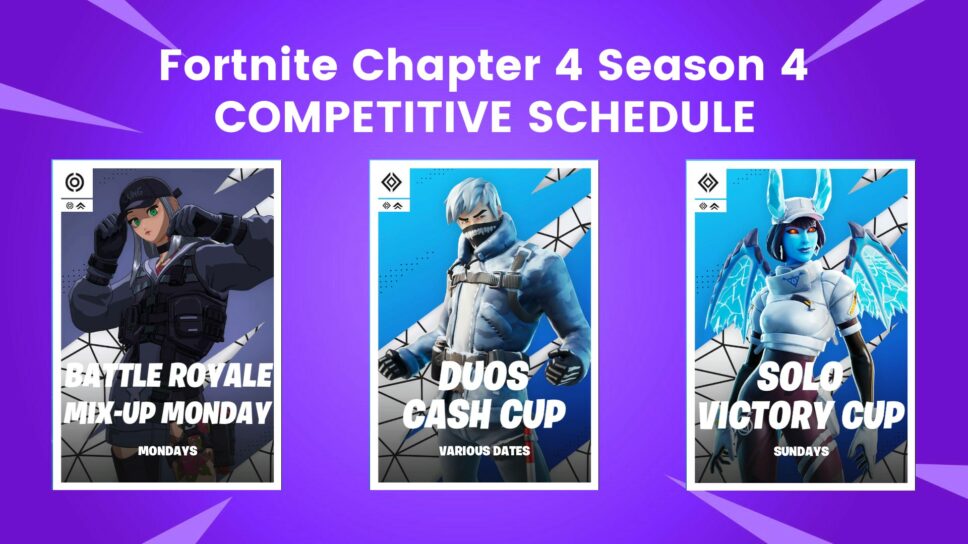 Fortnite Cash Cups + tournament schedule for Chapter 4 Season 4 ...