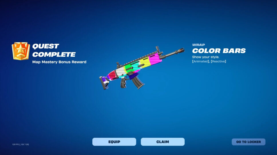 How to get the Color Bars Wrap in Fortnite | esports.gg